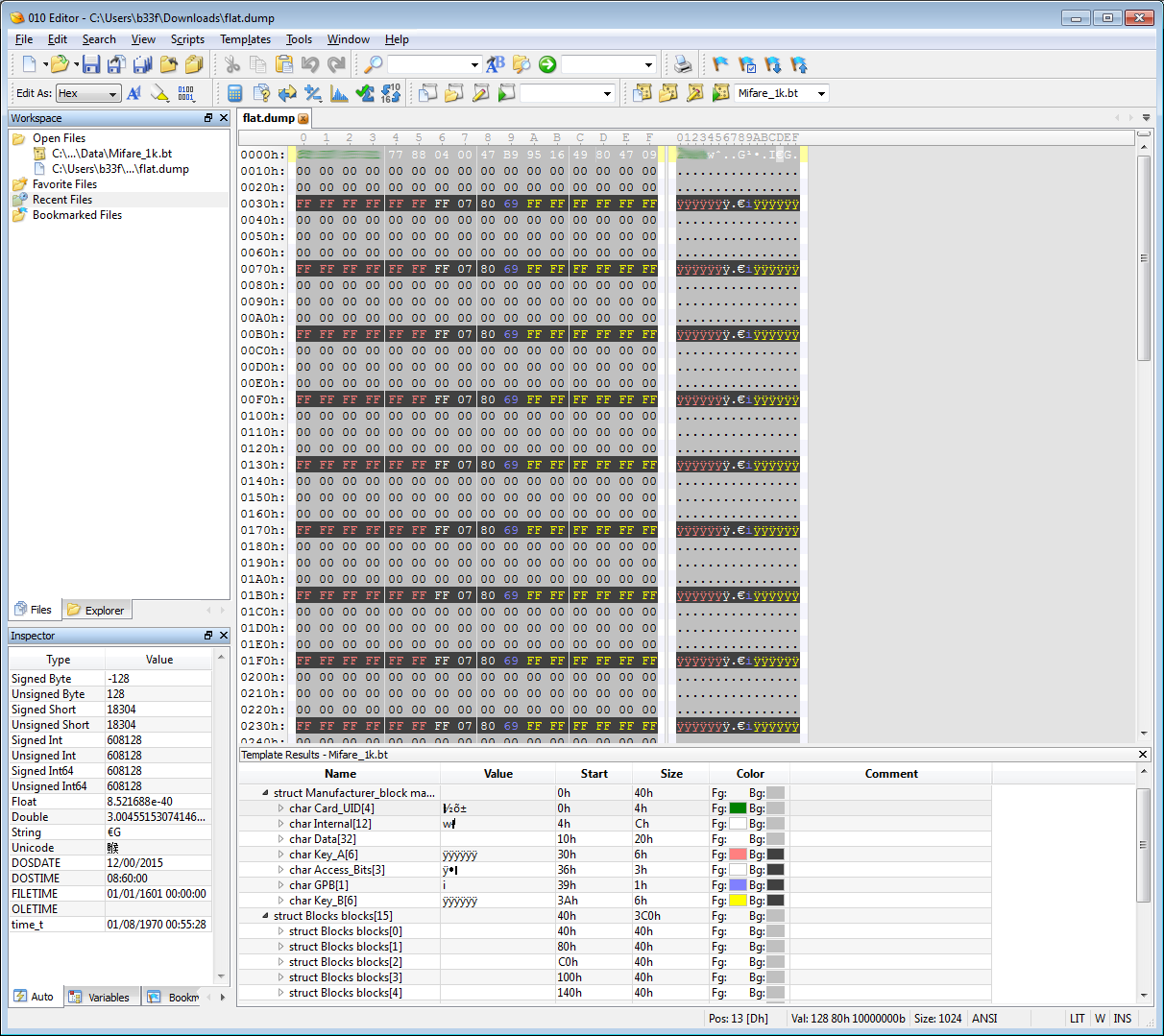 FuzzySecurity | Coding: Mifare 1k