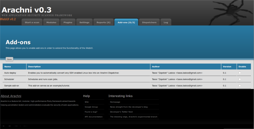 FuzzySecurity | Tutorials: Arachni