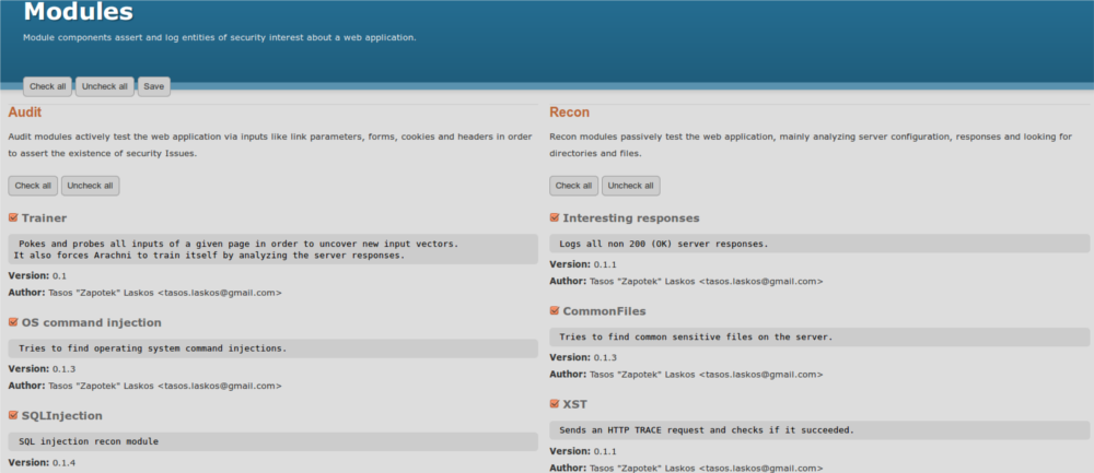 FuzzySecurity | Tutorials: Arachni